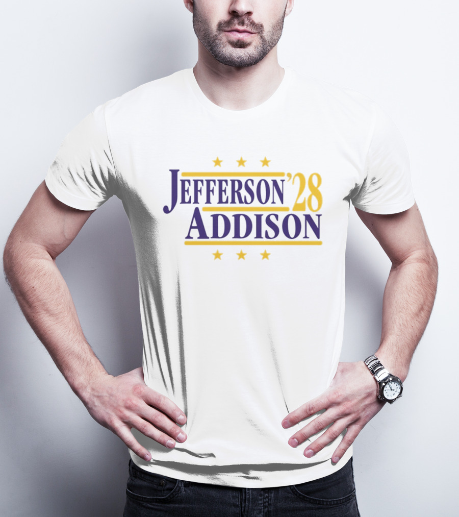 Jefferson Addison 28 Minnesota Vikings Football Stars T-Shirt