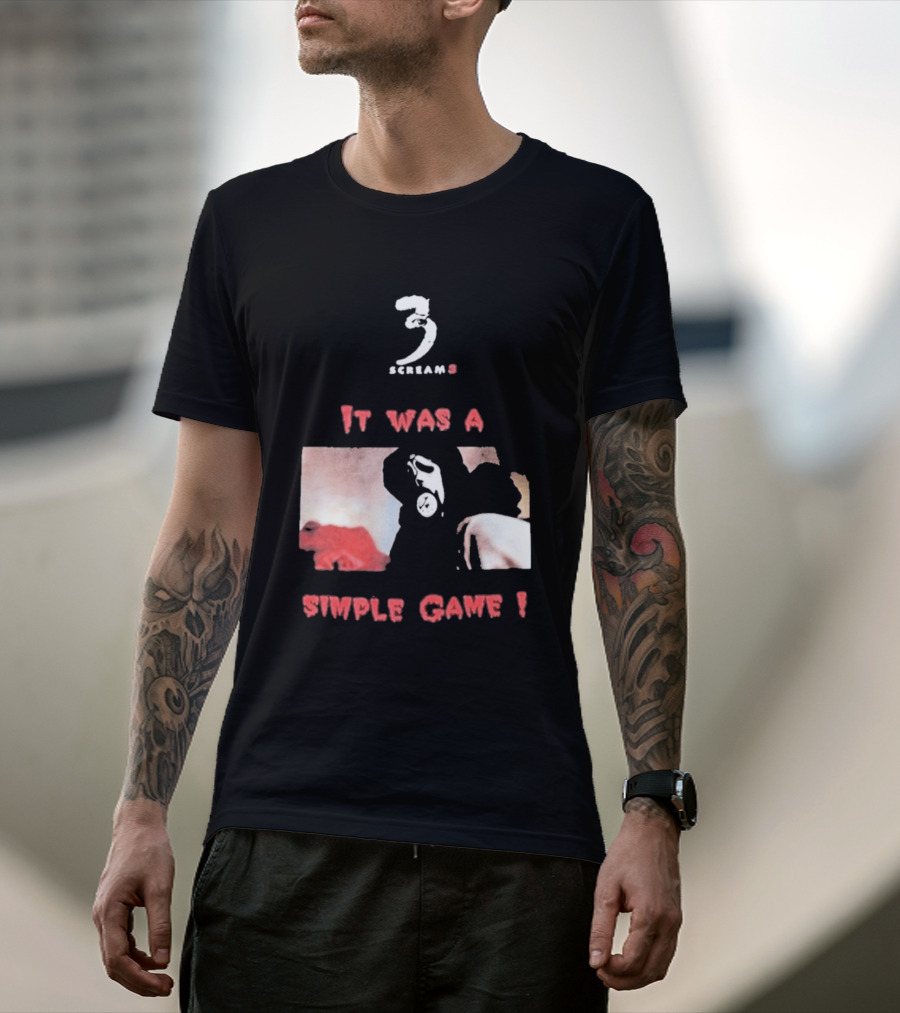 2026 Scream 3 It Was A Simple Game Retro Horror Movie Scene T-Shirt