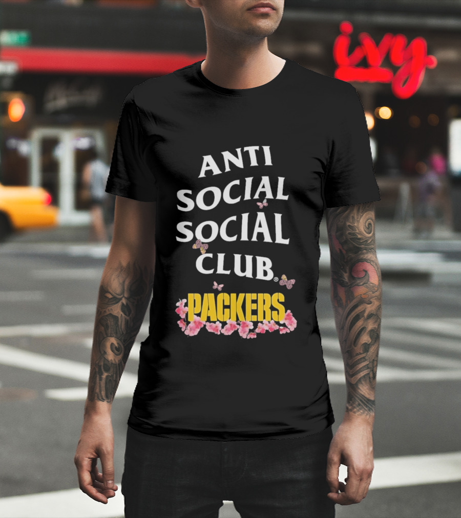 Anti Social Social Club Packers Blossom Pink Butterflies T-Shirt