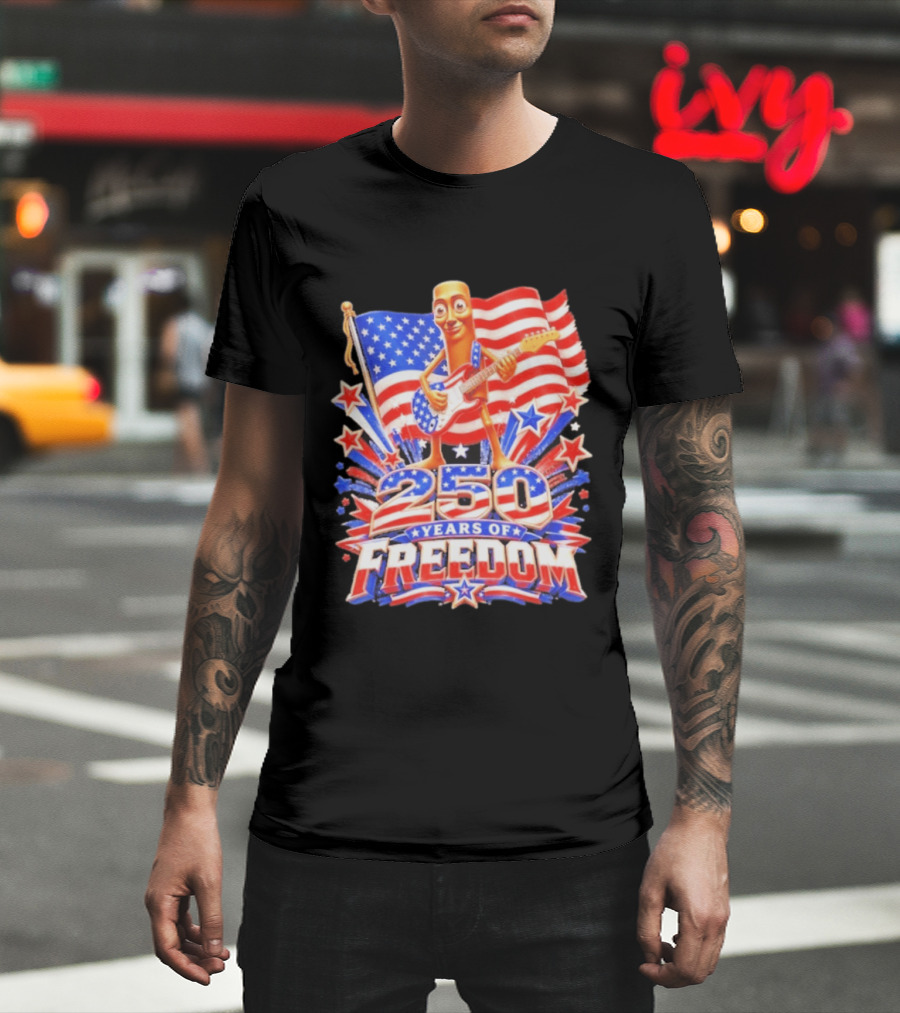 Tung Sahur 250 Years Of Freedom USA Flag 4th July Brainrot Meme T-Shirt