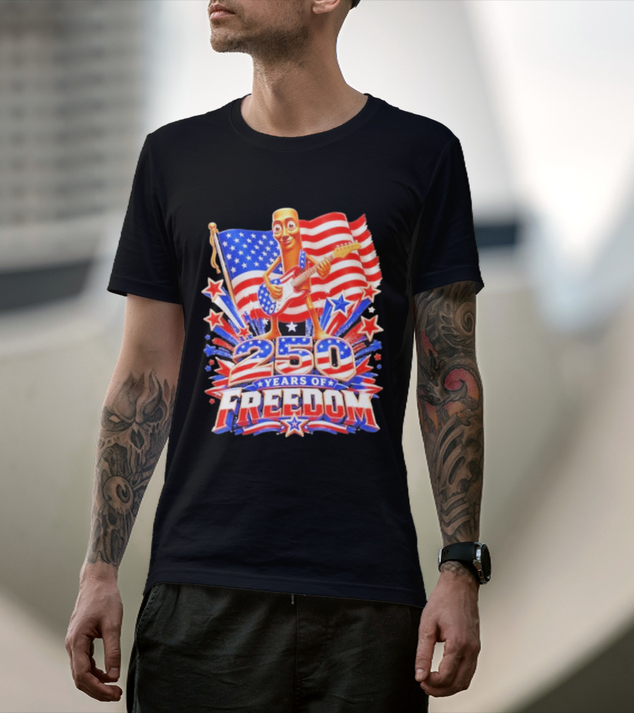 Tung Sahur 250 Years Of Freedom USA Flag 4th July Brainrot Meme T-Shirt