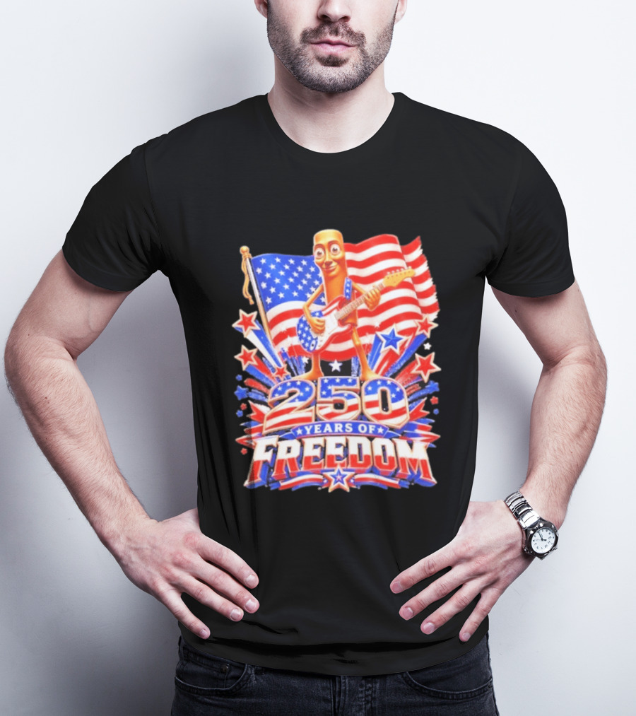 Tung Sahur 250 Years Of Freedom USA Flag 4th July Brainrot Meme T-Shirt