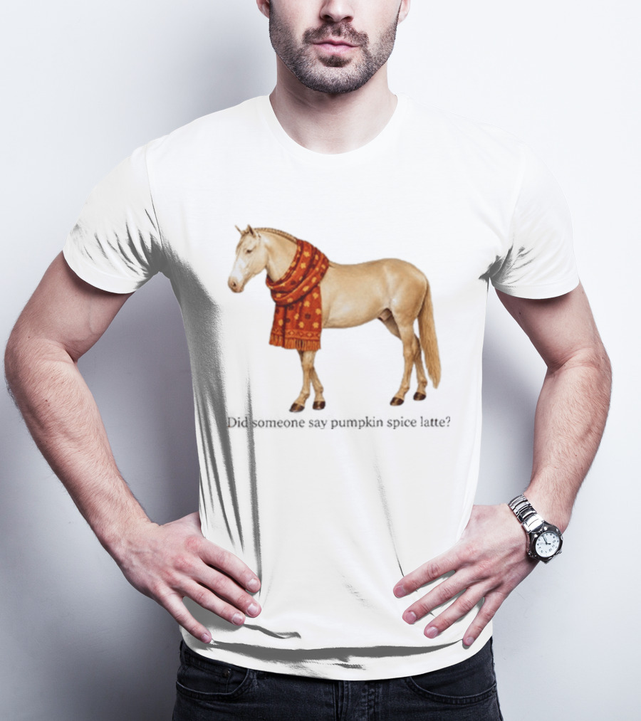 Pumpkin Spice Horse Funny Fall Scarf T-Shirt