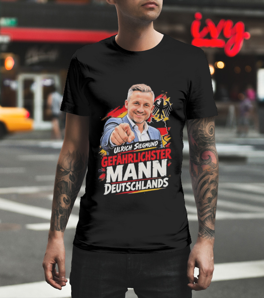 Ulrich Siegmund Gefährlichster Mann Deutschlands Adler Sketch T-Shirt