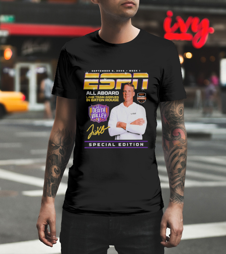 ESPN Special Edition September 5 2026 Week 1 All Aboard Tigers Express Death Valley Gameday T-Shirt