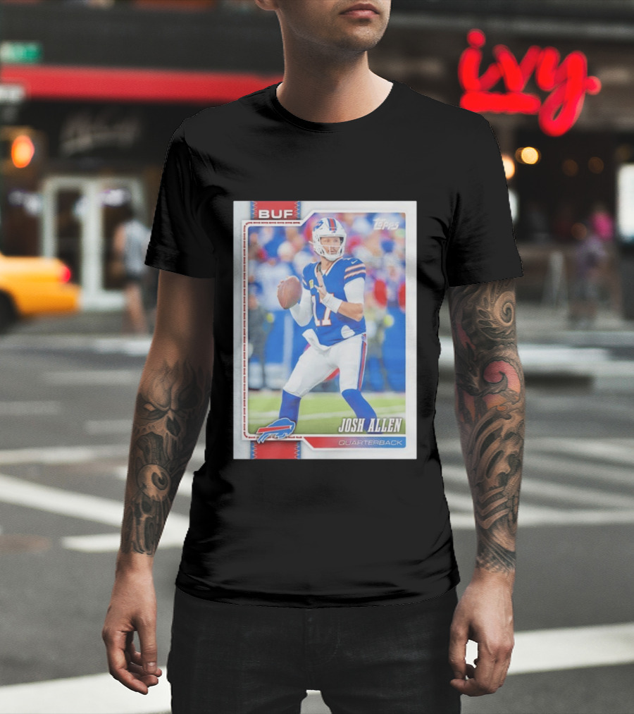 Buffalo Bills Josh Allen Quarterback Topps 2026 T-Shirt