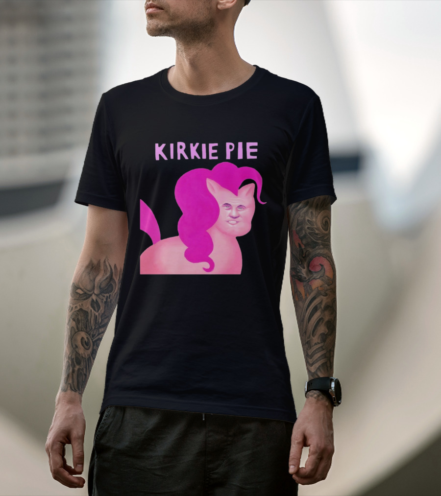 Kirkie Pie Pink Pony Cartoon Face T-Shirt