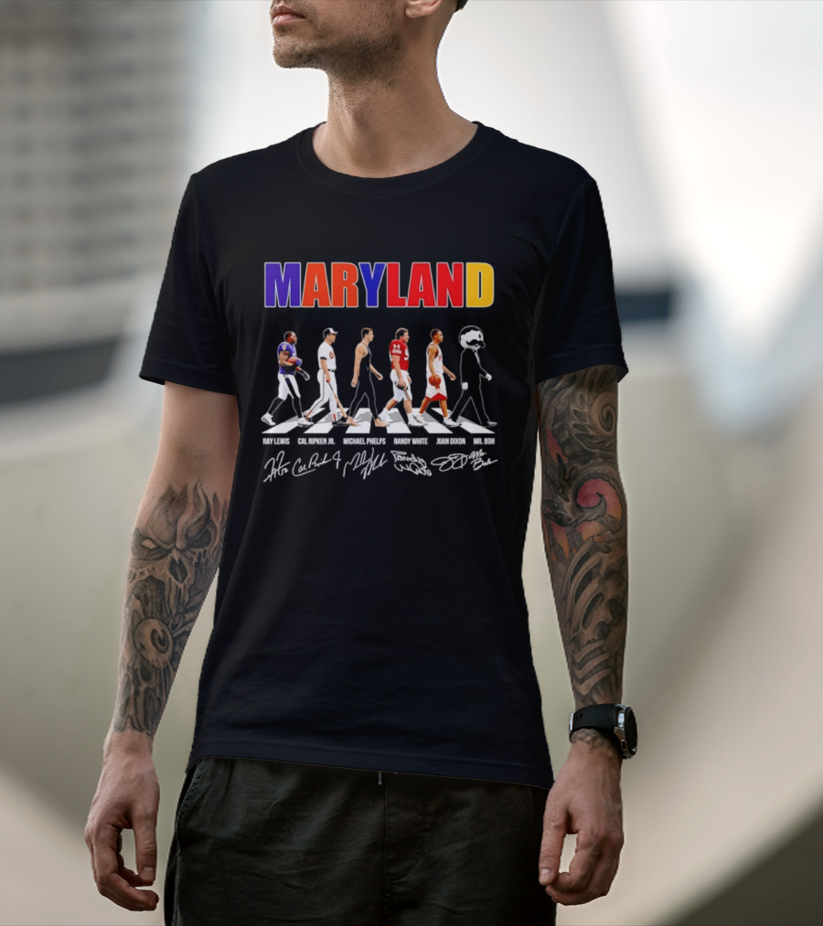 Maryland Ray Lewis Cal Ripken Jr Michael Phelps Randy White Juan Dixon Mr Boh T-Shirt