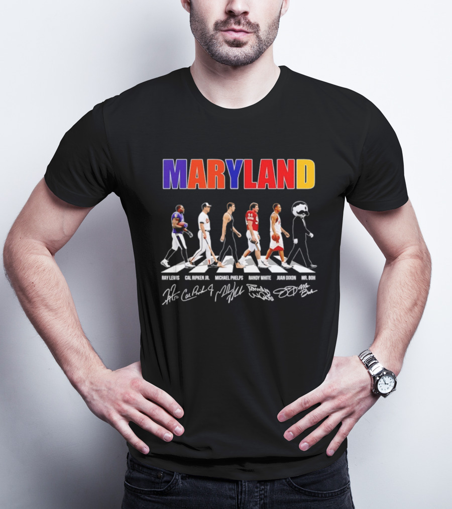Maryland Ray Lewis Cal Ripken Jr Michael Phelps Randy White Juan Dixon Mr Boh T-Shirt