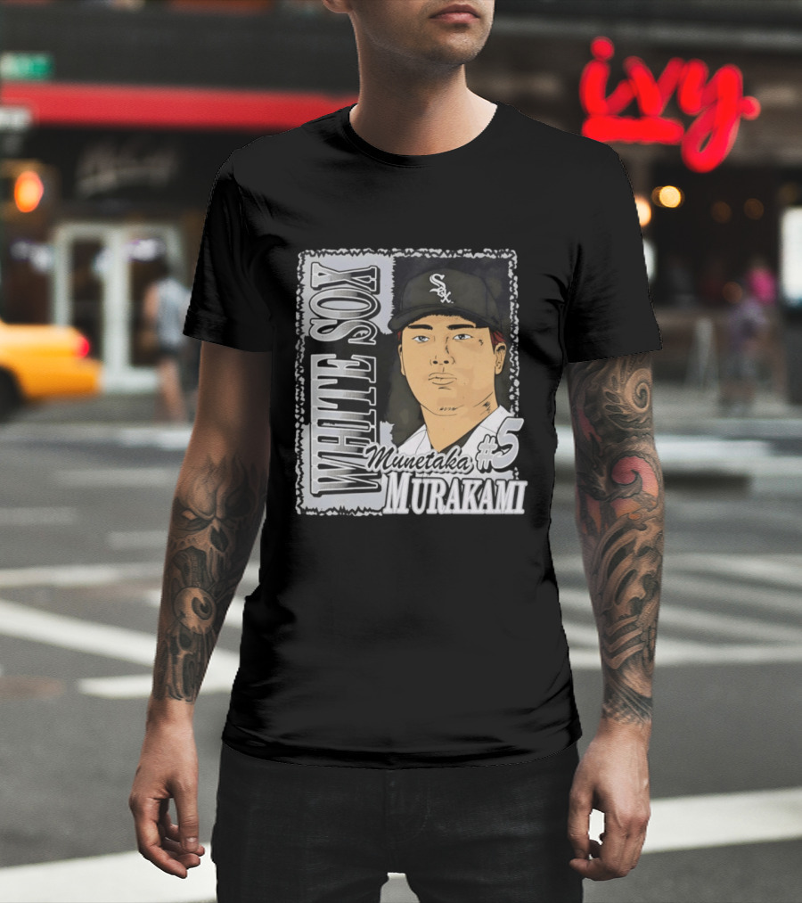 Munetaka Murakami #5 White Sox Baseball T-Shirt