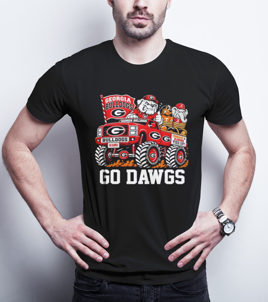 Georgia Bulldogs Monster Truck Go Dawgs Rivalry With Tennessee Alabama T-Shirt