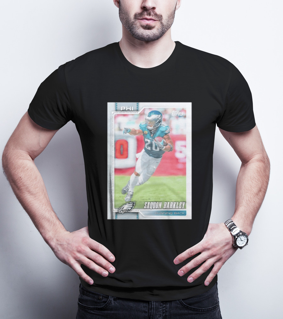 Saquon Barkley Topps Philadelphia Eagles 2026 Running Back Card T-Shirt