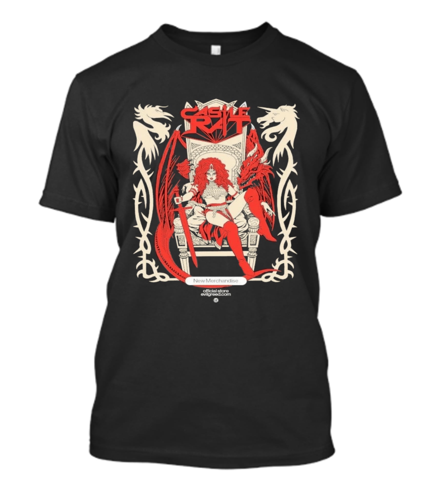 Castle Rat Red Dragon Throne Evilgreed Com New Merchandise Store T-Shirt