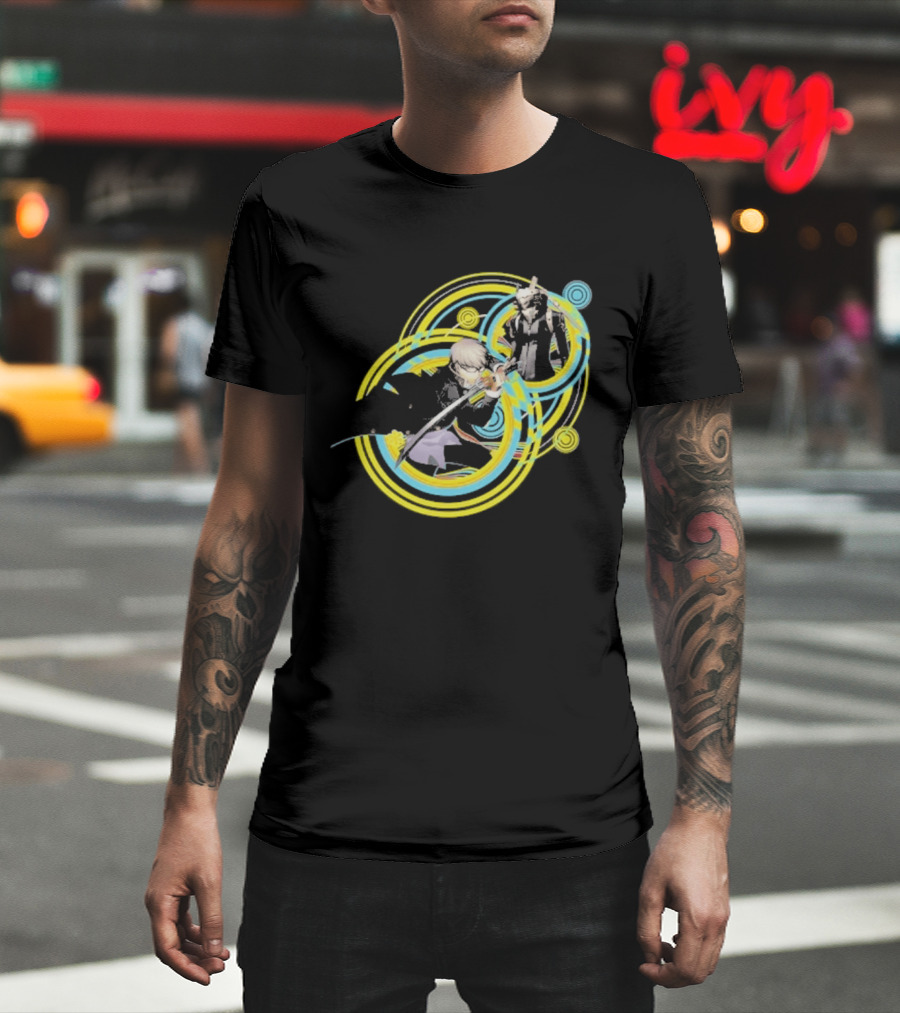 Persona 4 Revival Black Vibrant Character Artistry T-Shirt