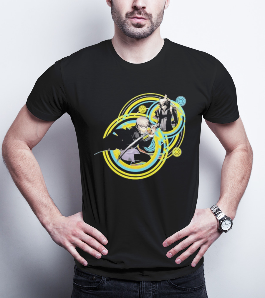 Persona 4 Revival Black Vibrant Character Artistry T-Shirt