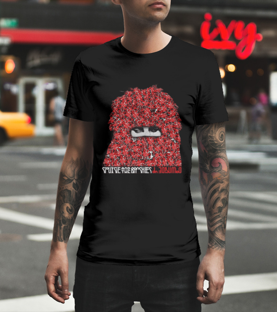 Siouxsie And The Banshees I Promise Red Floral Mask Eyes T-Shirt