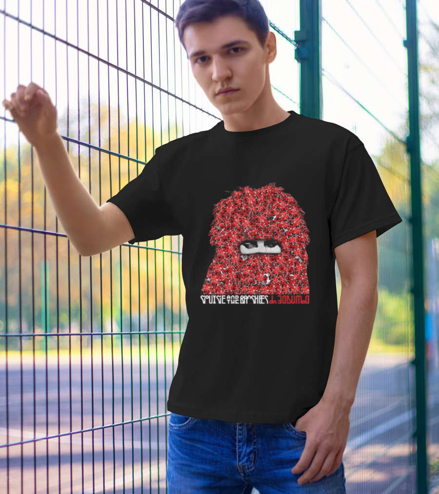 Siouxsie And The Banshees I Promise Red Floral Mask Eyes T-Shirt