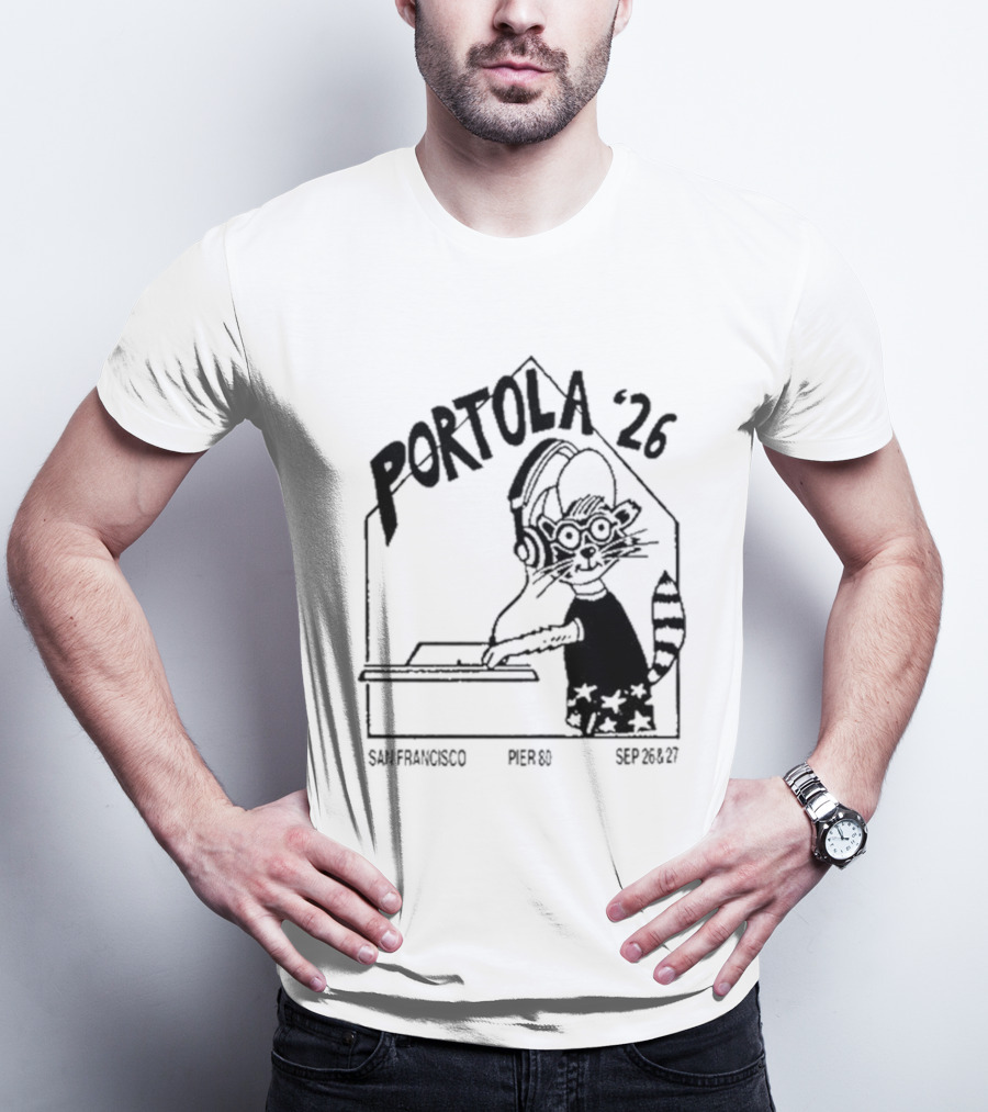 Portola 2026 San Francisco Festival DJ Cat T-Shirt