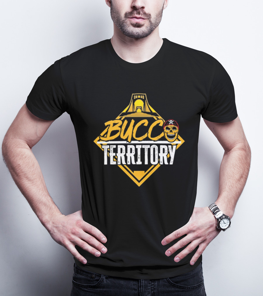 Bucco Territory Pittsburgh Pirates Fan Apparel With Skull And Ballpark T-Shirt