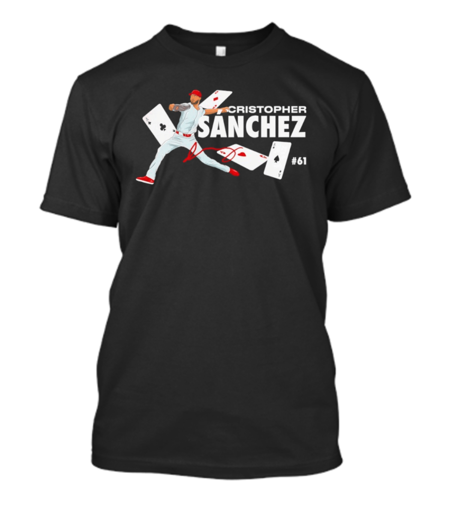 Cristopher Sanchez Philadelphia Phillies MLB Player Ace Card 2026 T-Shirt