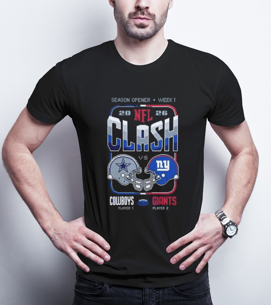NFL Clash 2026 Cowboys Vs Giants Season Opener Week 1 Matchup T-Shirt