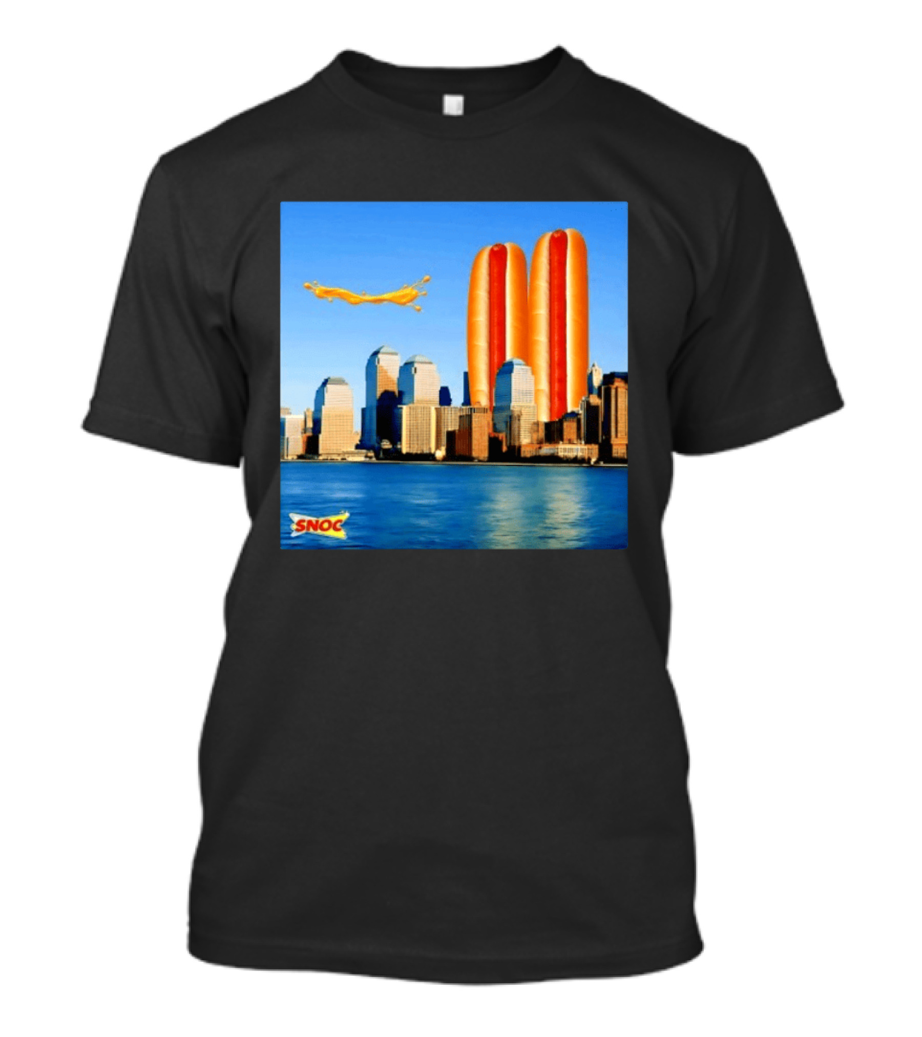 Snoc Hot Dog Twin Towers New York City 911 Event T-Shirt