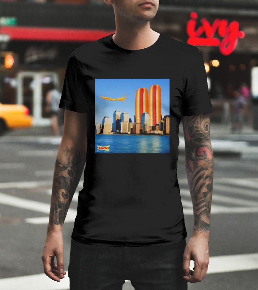 Snoc Hot Dog Twin Towers New York City 911 Event T-Shirt