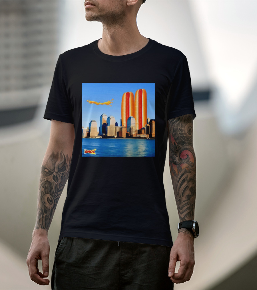 Snoc Hot Dog Twin Towers New York City 911 Event T-Shirt