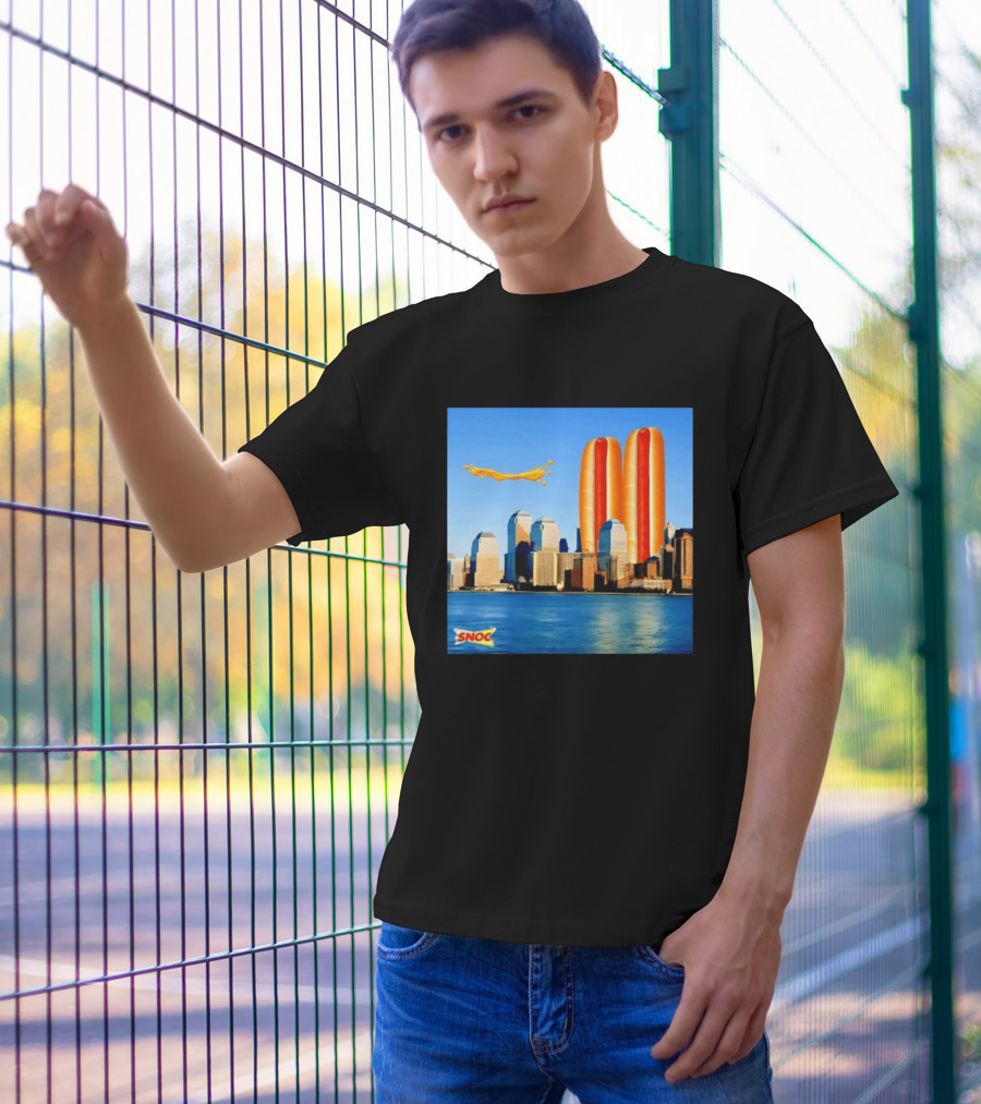 Snoc Hot Dog Twin Towers New York City 911 Event T-Shirt