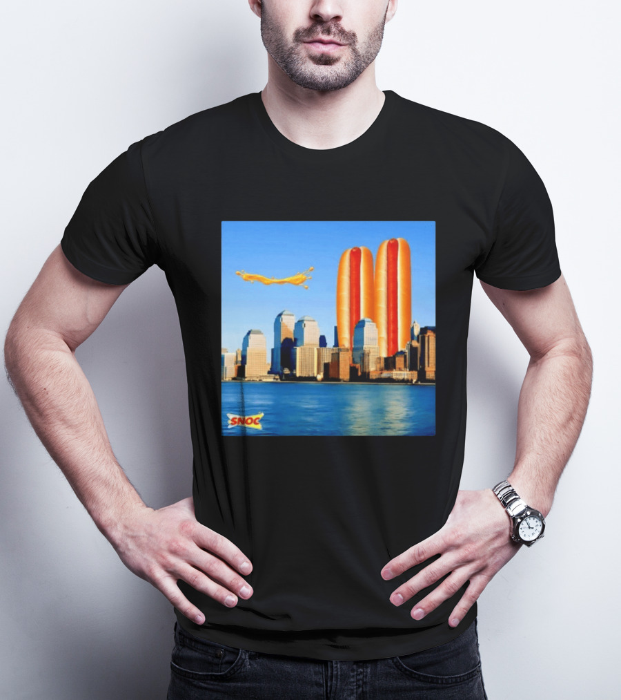 Snoc Hot Dog Twin Towers New York City 911 Event T-Shirt
