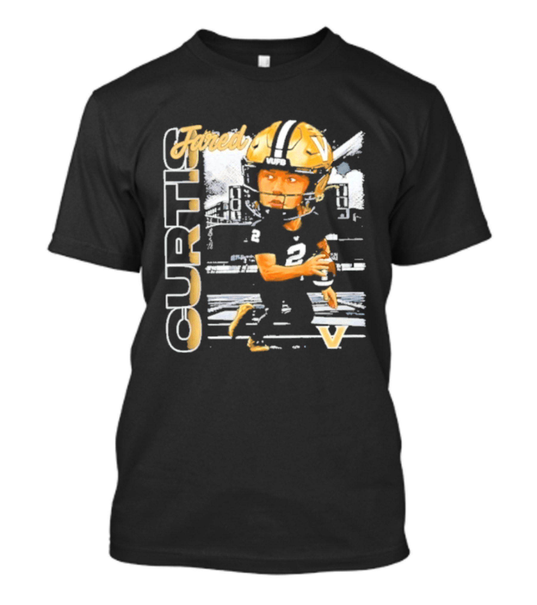 Jared Curtis Vanderbilt Commodores NCAA Football Player T-Shirt