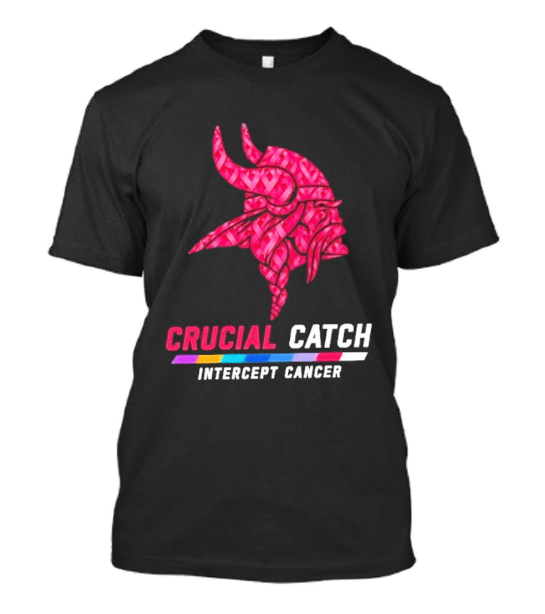 Minnesota Vikings 2026 Crucial Catch Intercept Cancer Pink Crucial Catch Intercept Cancer T-Shirt