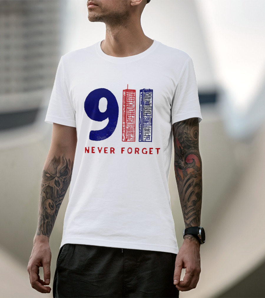 9/11 Never Forget Twin Towers American Patriotism T-Shirt