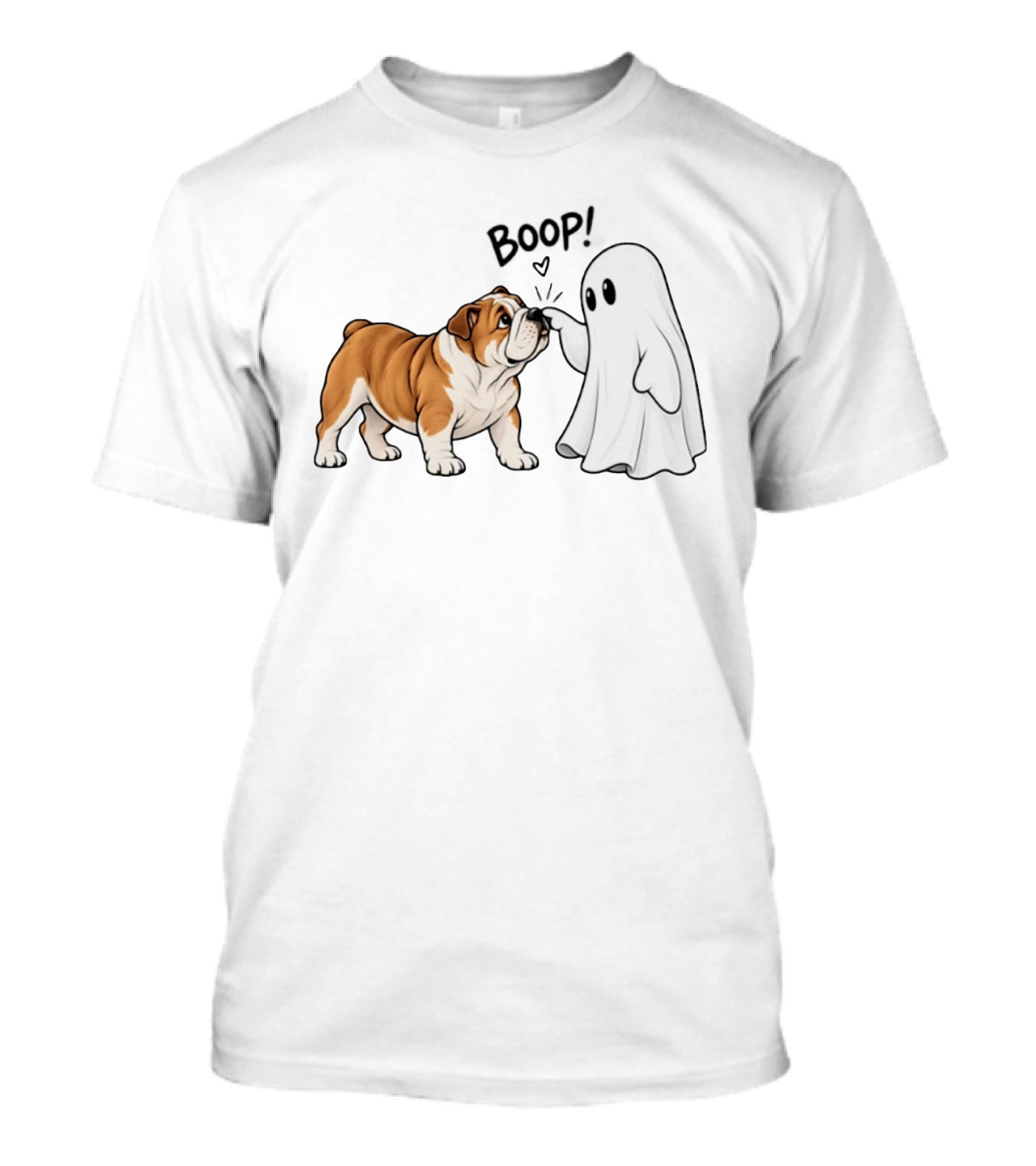 Bulldog Boop Ghost Halloween T-Shirt