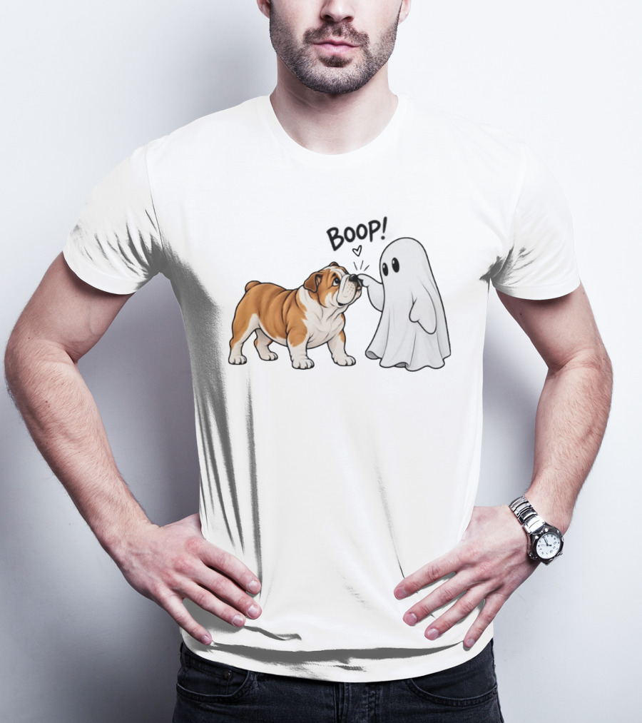 Bulldog Boop Ghost Halloween T-Shirt