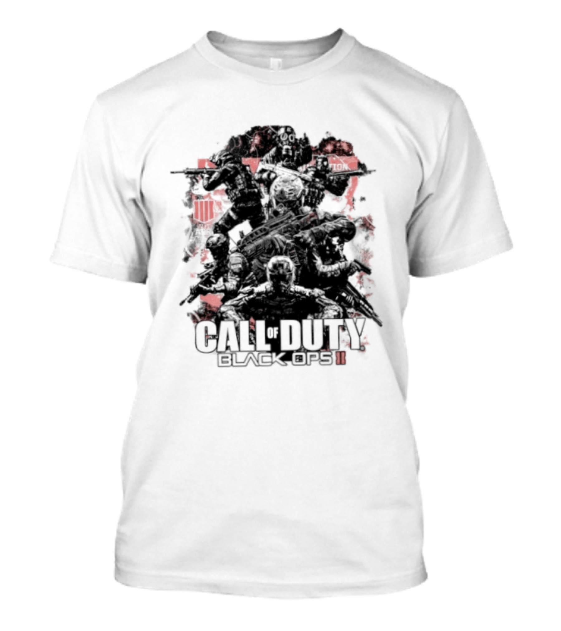 Call Of Duty Black Ops II Video Game Shooter Red T-Shirt