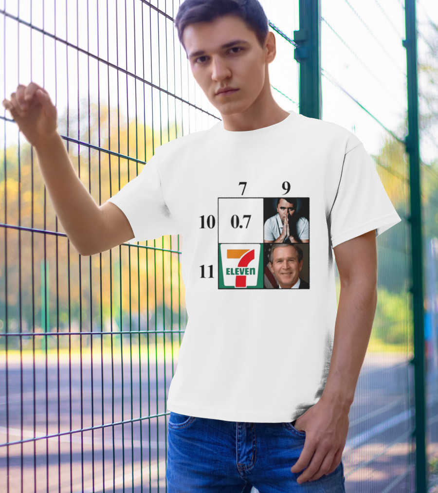 7 Eleven 07 George W. Bush Charlie Kirk Punnett Square 9 10 11 T-Shirt