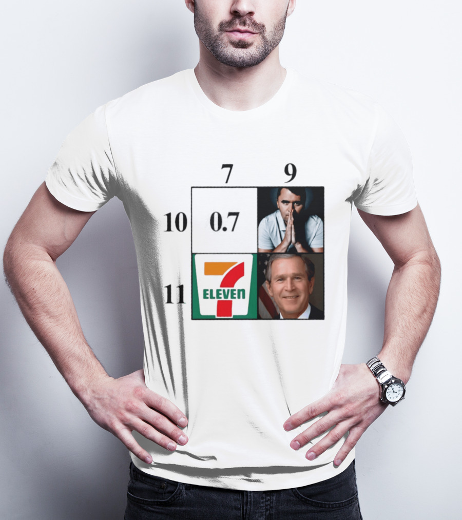 7 Eleven 07 George W. Bush Charlie Kirk Punnett Square 9 10 11 T-Shirt