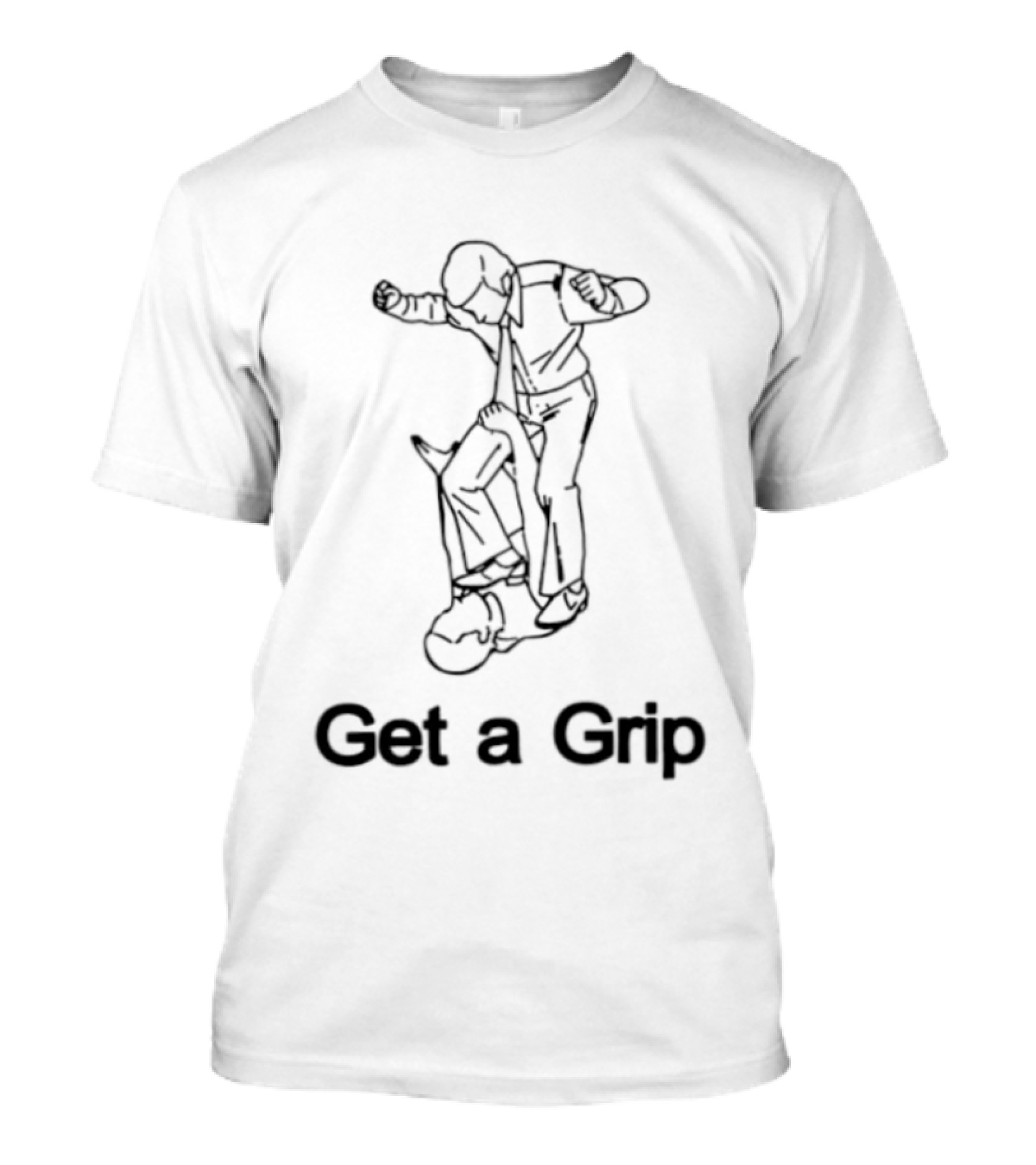 Get A Grip Wrestling Grappling Move Sketch T-Shirt