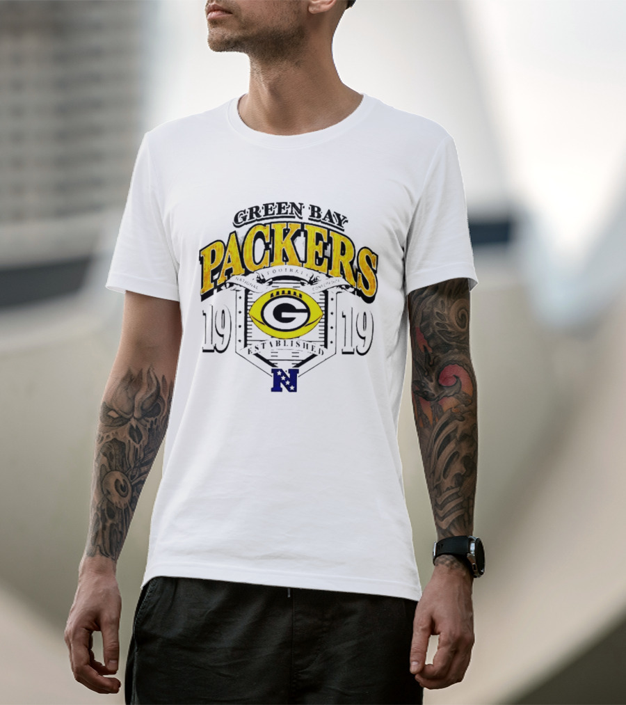 Green Bay Packers 1919 National Football Established Crest T-Shirt