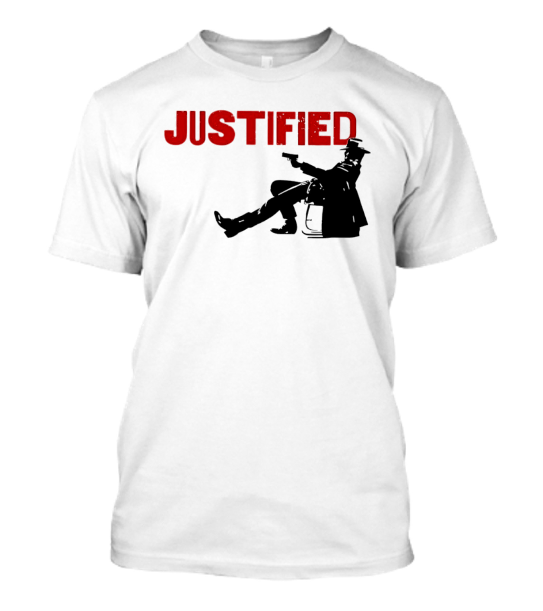 JUSTIFIED Cowboy Silhouette With Gun T-Shirt