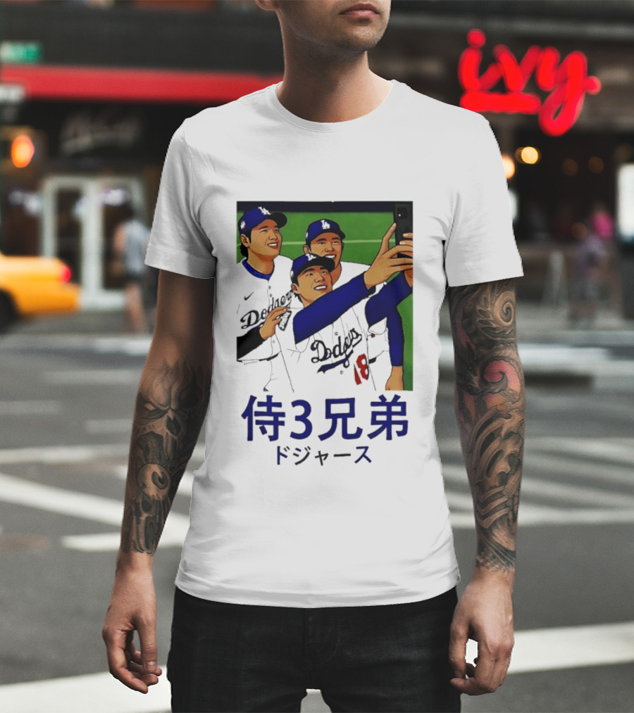 Ohtani Yamamoto Sasaki Dodgers Samurai 3 Brothers T-Shirt