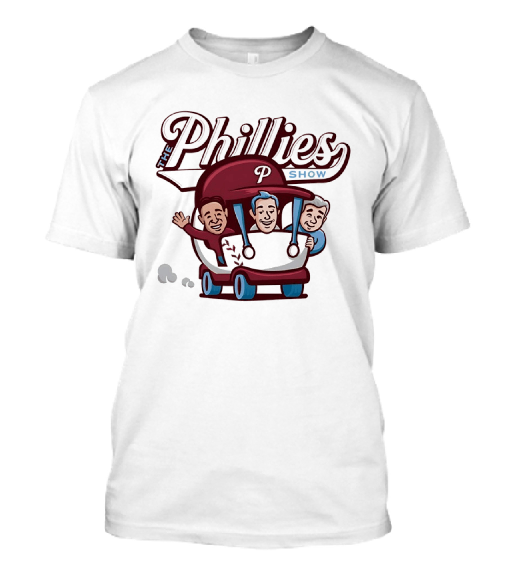 Philadelphia Phillies The Phillies Show Vintage Cartoon Golf Cart T-Shirt