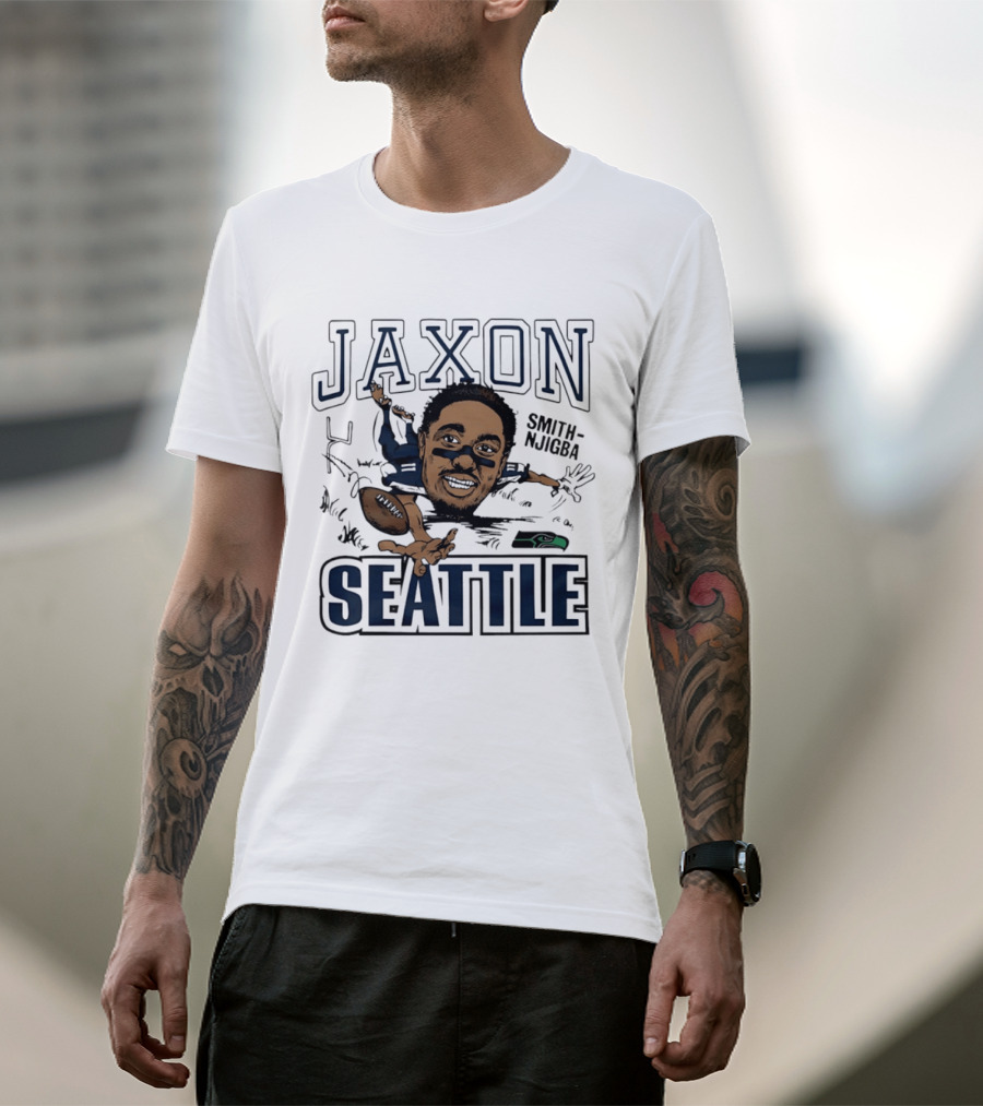 Jaxon Smith Njigba Seattle Seahawks Caricature T-Shirt