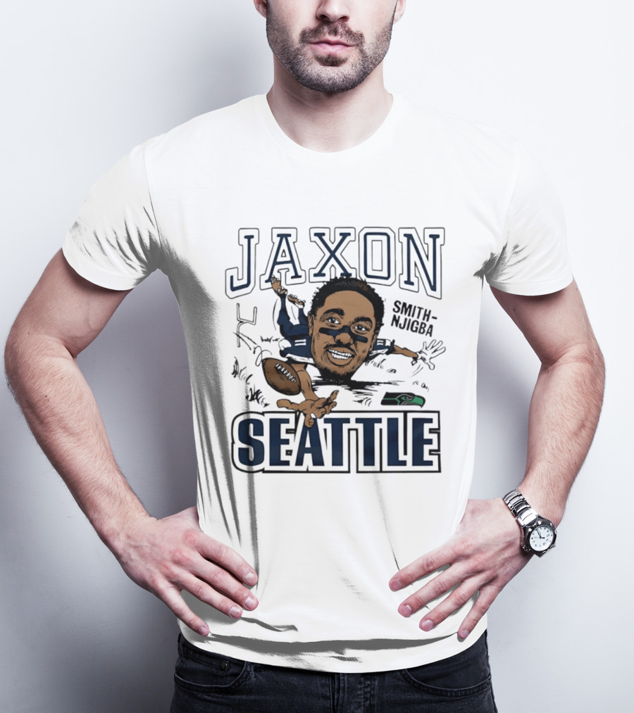 Jaxon Smith Njigba Seattle Seahawks Caricature T-Shirt
