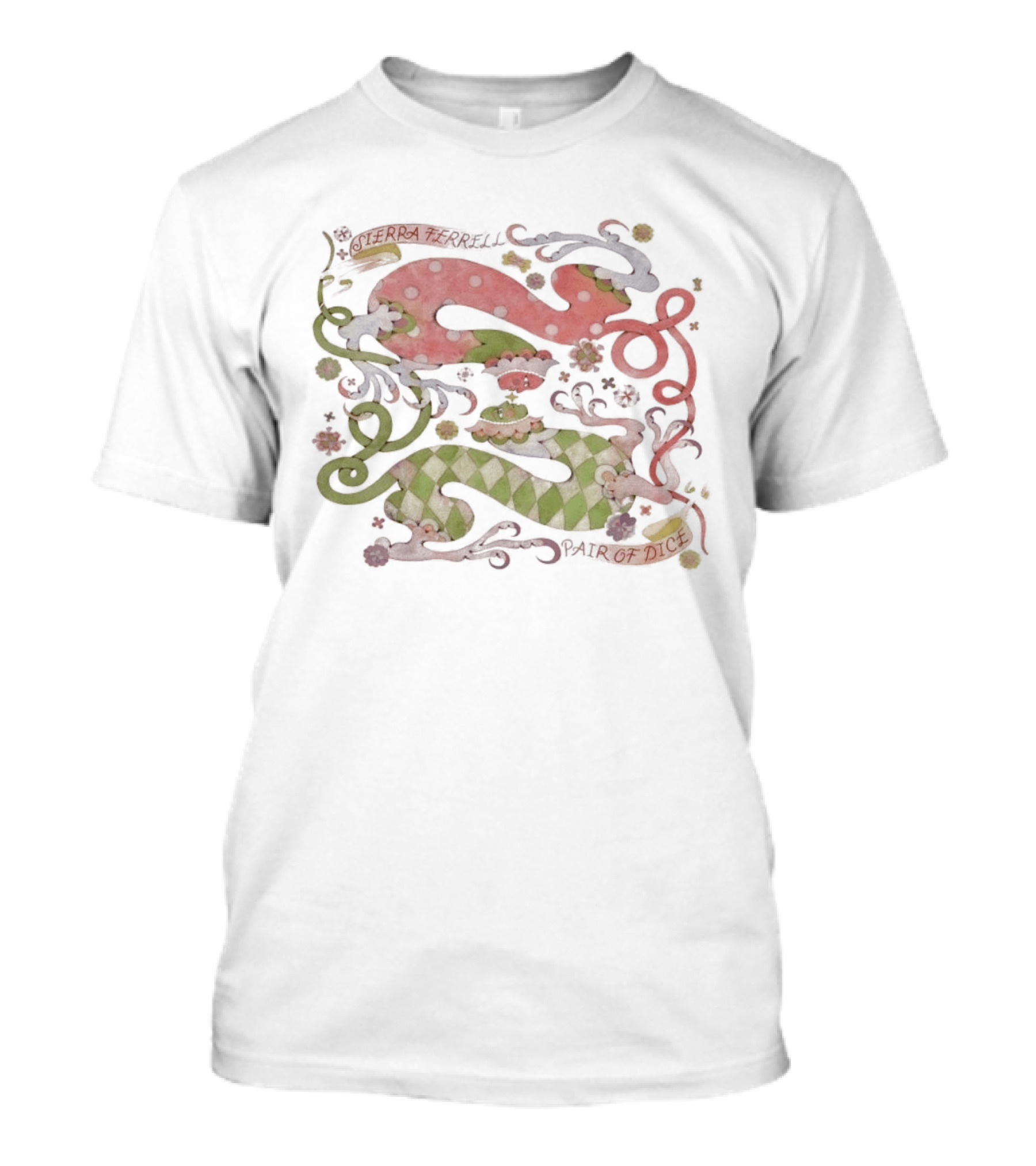 Sierra Ferrell Pair Of Dice Cream Dripping Surreal Art Deco T-Shirt