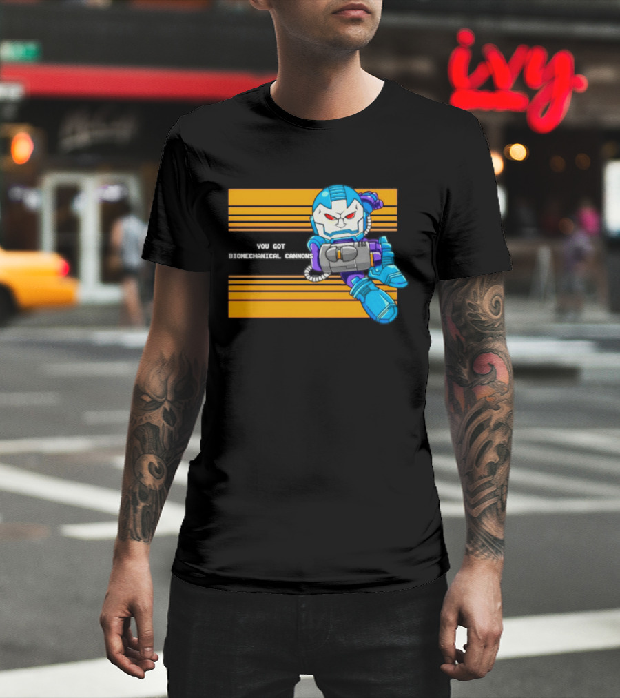 Apocalypse Marvel Cartoon Biomechanical Cannons T-Shirt