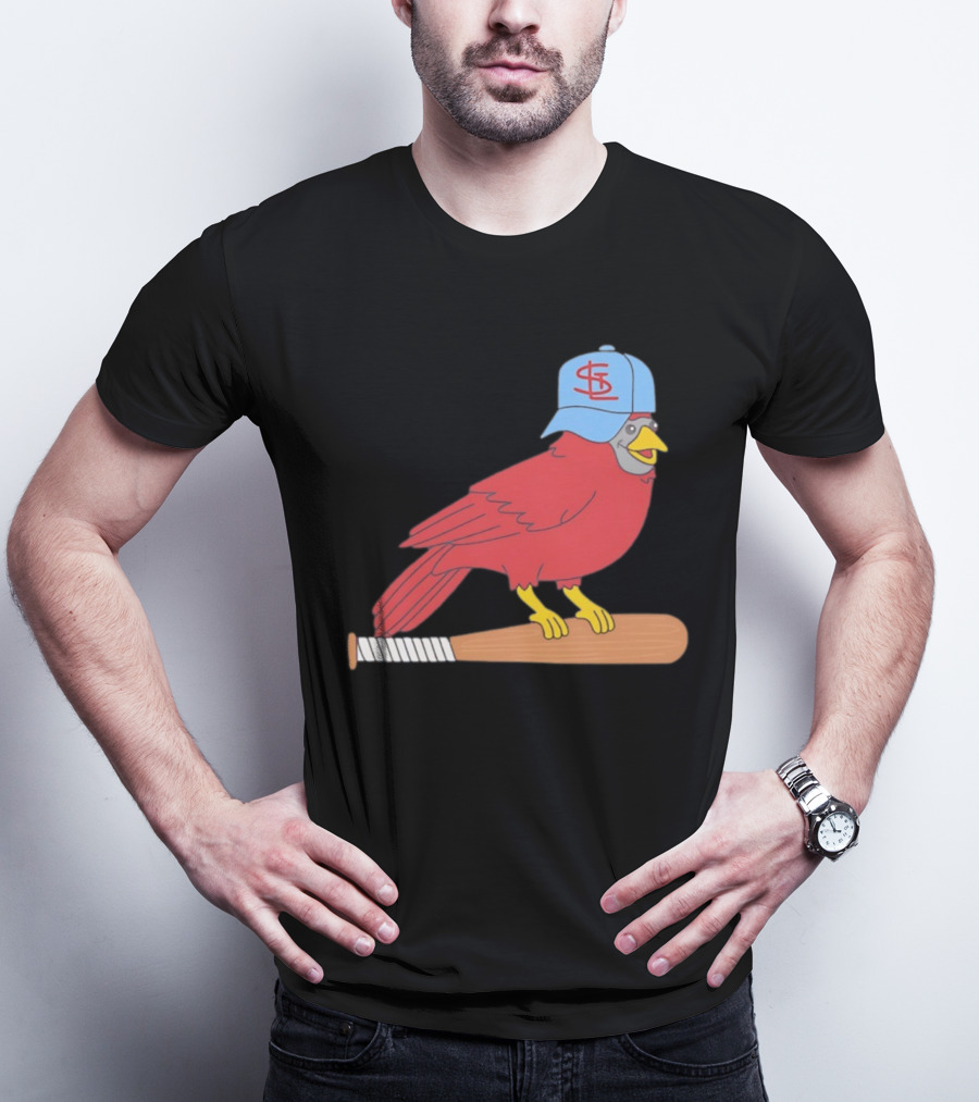 Hancel Rincon St. Louis Cardinals STL Hat Animated Bird Baseball Bat T-Shirt