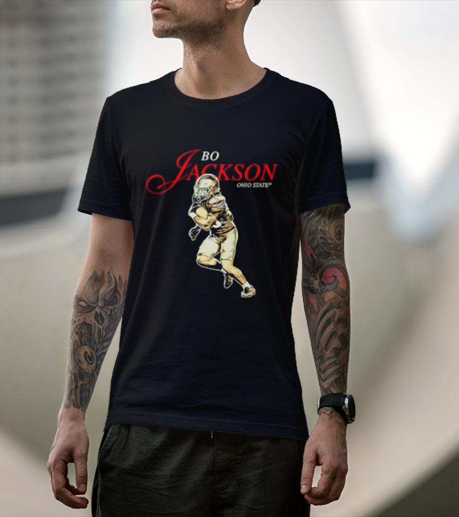 Bo Jackson 25 Ohio State Buckeyes NCAA Player T-Shirt