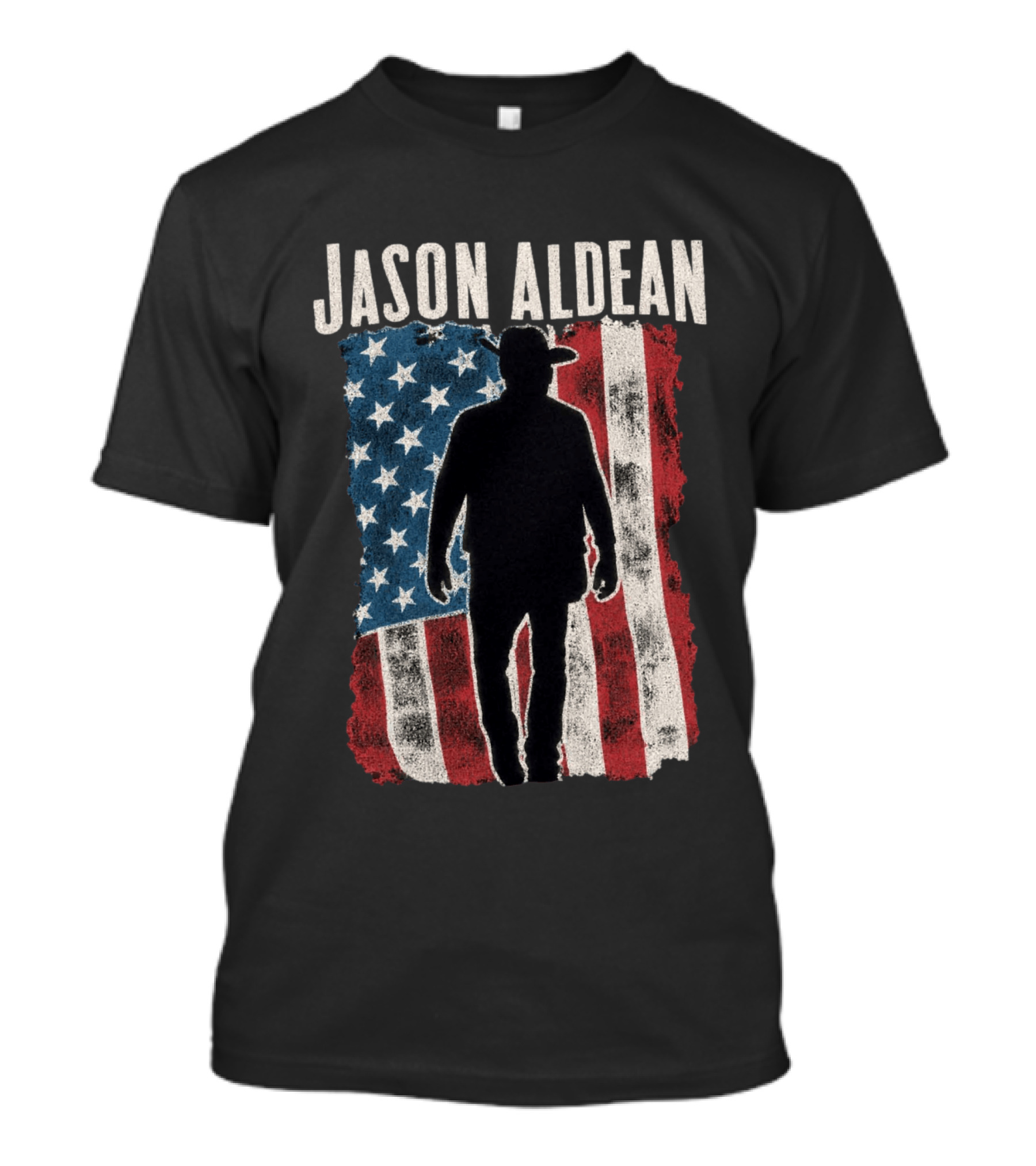 Jason Aldean Tour 2026 American Flag Cowboy T-Shirt